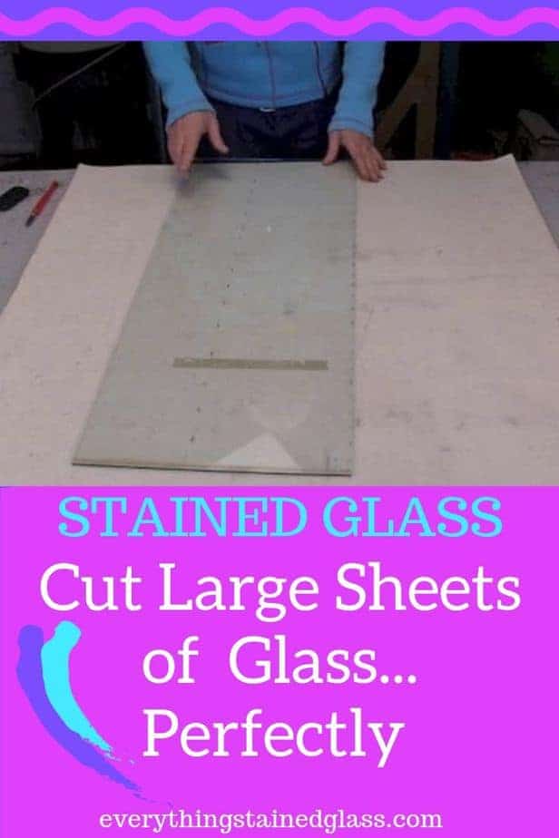 Cutting Large Sheets of Art Glass Sheets Without Breakage