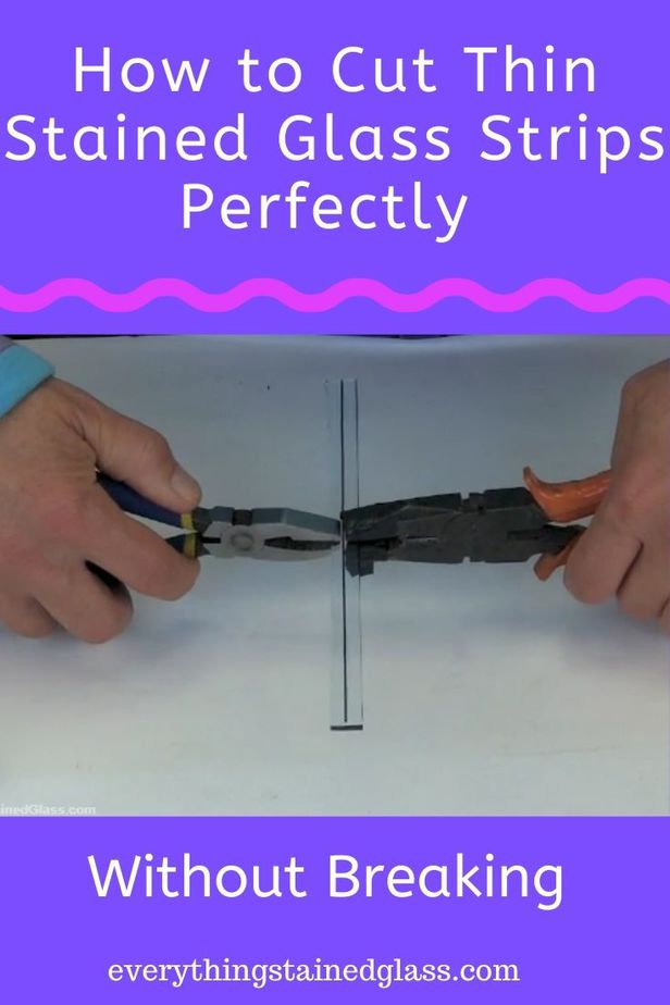 Stained Glass Cutting Thin Strips of Art Glass Expertly